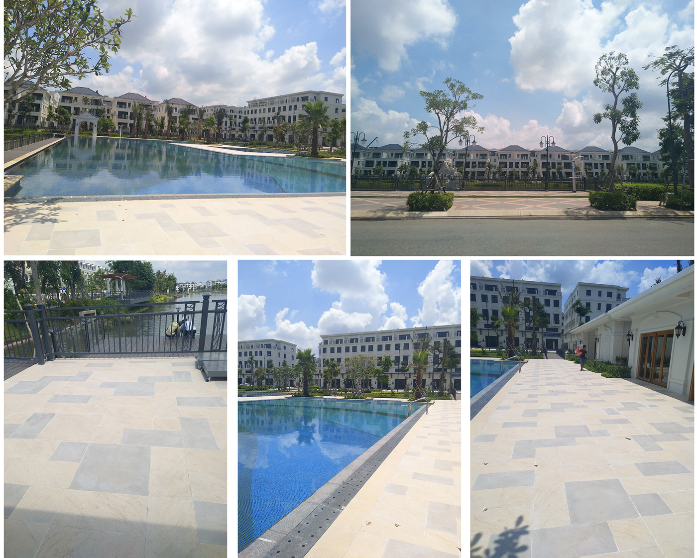 Basalt Stone&Edessa 2cm porcelain tile for Lake View City in Vietnam