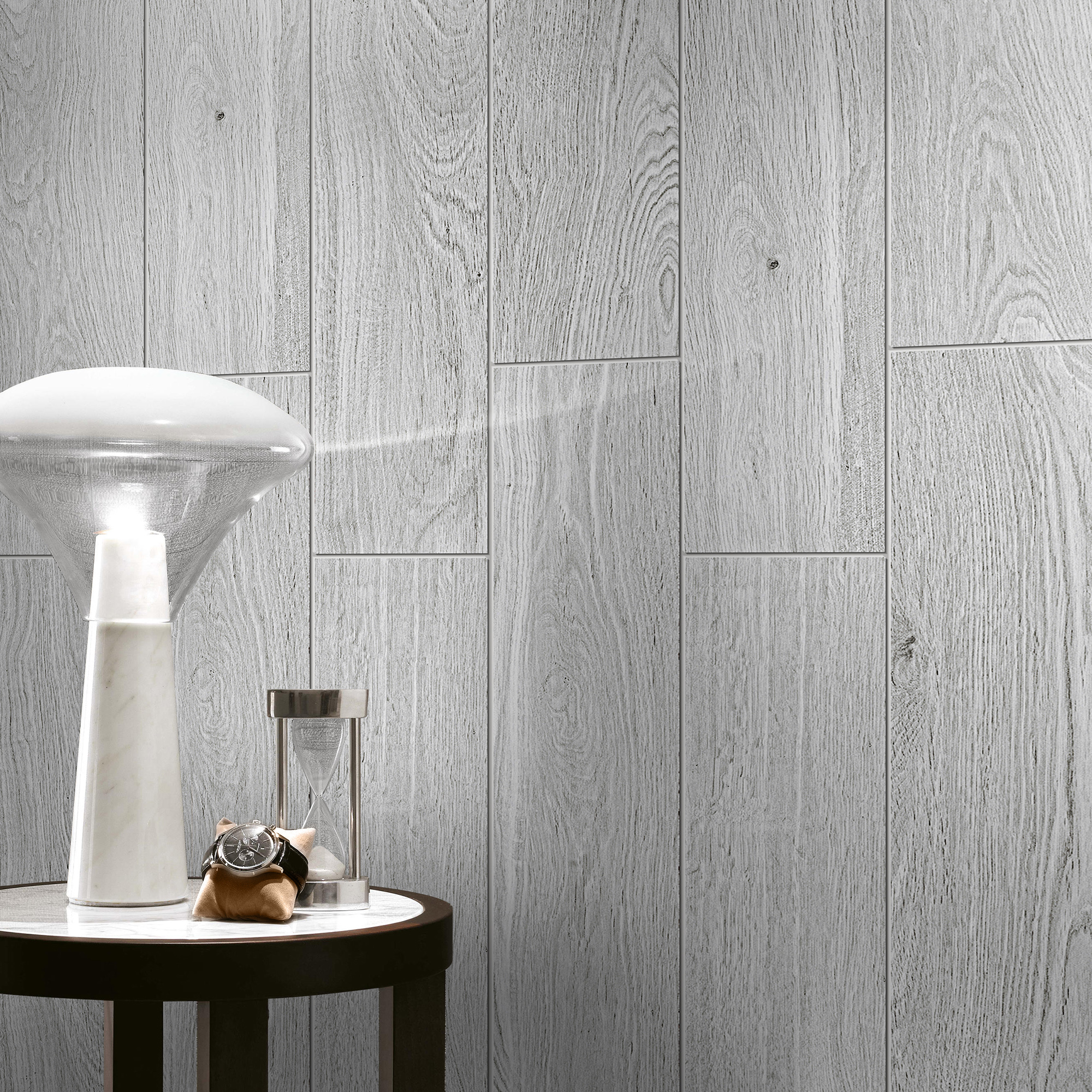 Kewood Oak Scarlet-Light Gray Oak Wood Look Porcelain Tiles