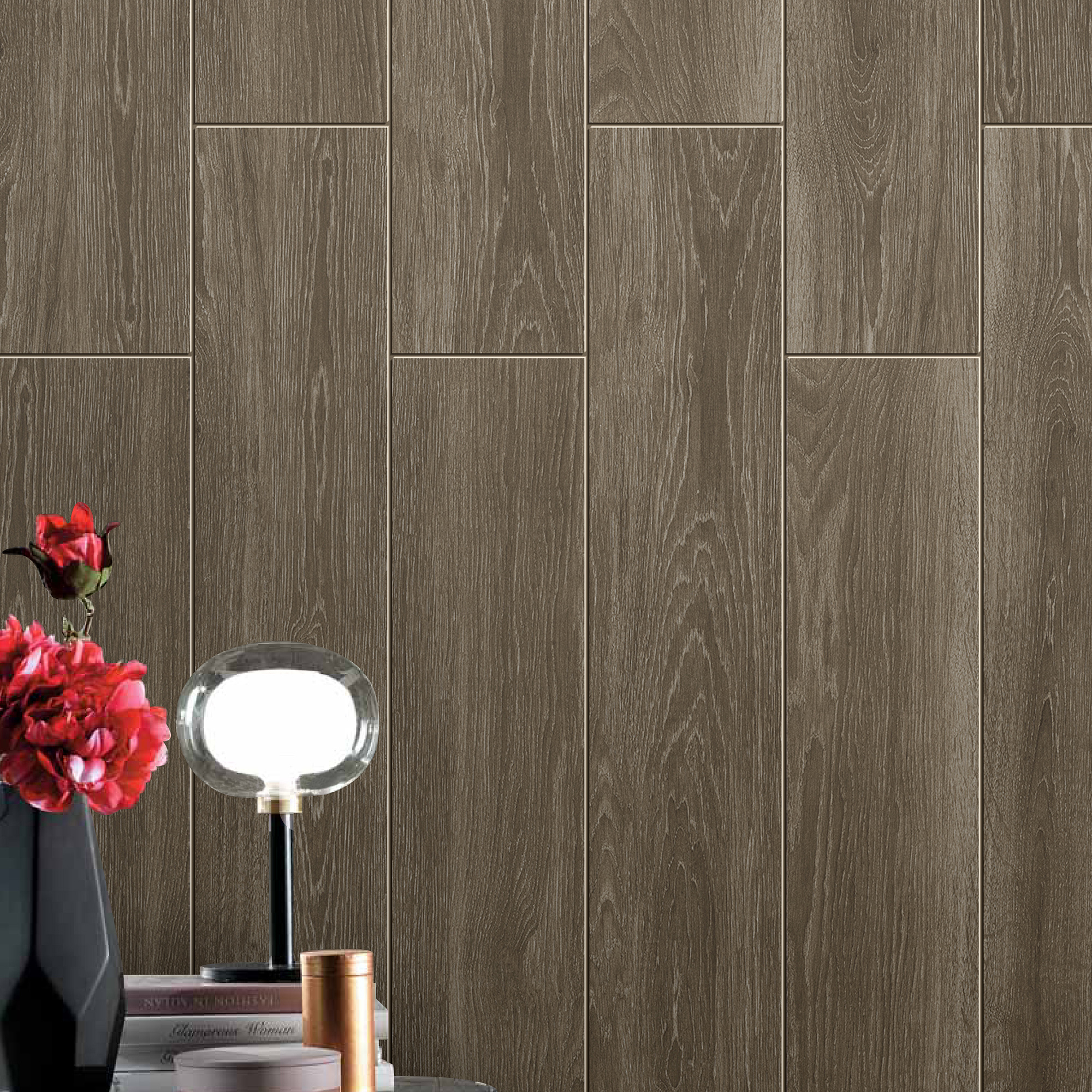 Kewood Oak Brown-Brown Oak Wood Look Porcelain Tiles