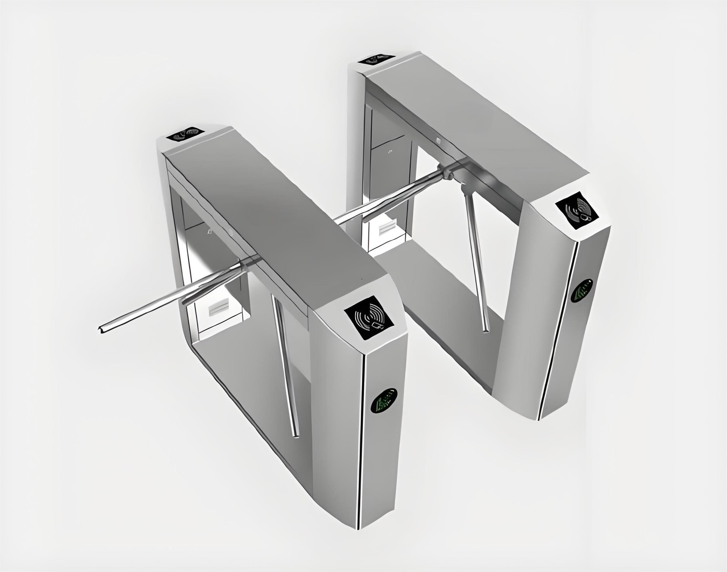 Cross Revolving Door Tripod: RFID Stainless Steel Gate