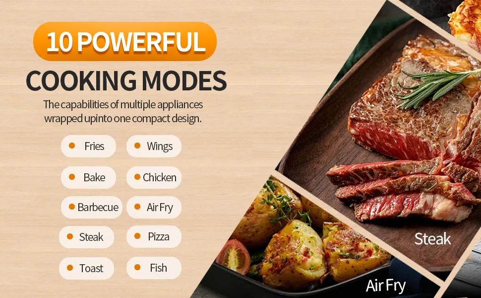 TomaChef 5.3QT Compact Air Fryer – Healthy, Fast & Oil-Free Cooking