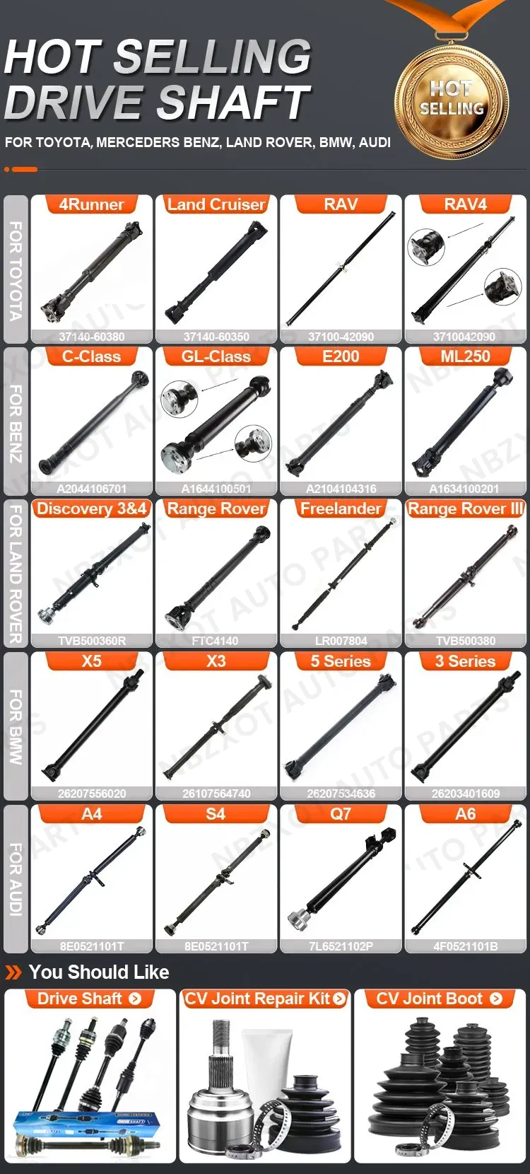 PERFECTRAIL Propshaft Driveshaft for Toyota Hilux VII VIII - Auto Parts ...