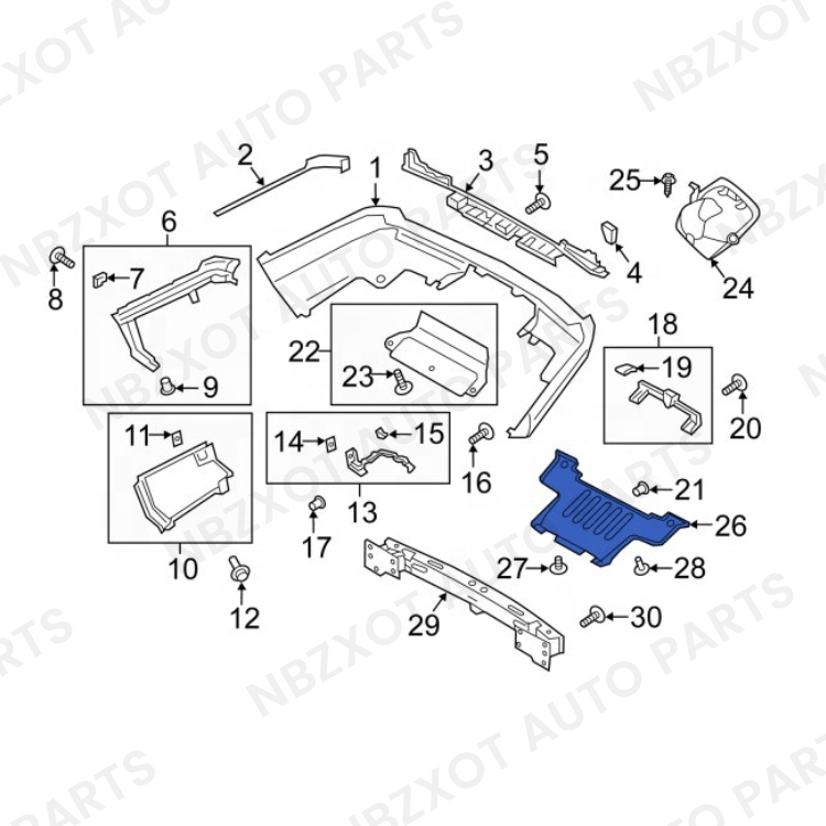 OEM Under Engine Splash Shield Cover for 2018 Land Rover Range Rover Vogue