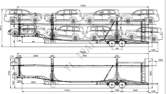 Car Transport Semi Trailer