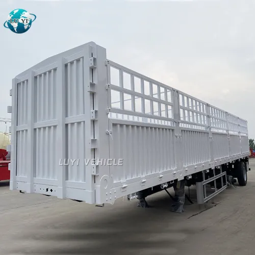 3 Axle White Side Wall Trailer| 3 Axle Drop Side Trailer