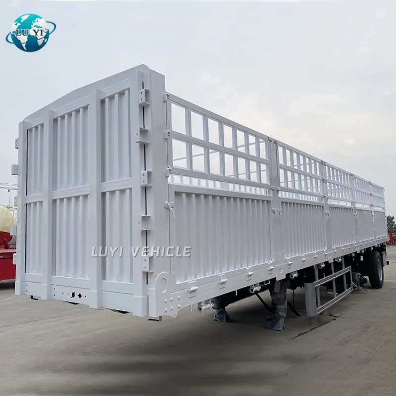 3 Axle White Side Wall Trailer| 60 Ton Fence Semi Trailer
