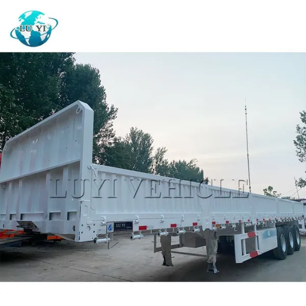 3 Axle White Side Wall Trailer| 3 Axle Drop Side Trailer