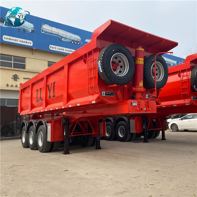 Red U Shape Dump Trailer