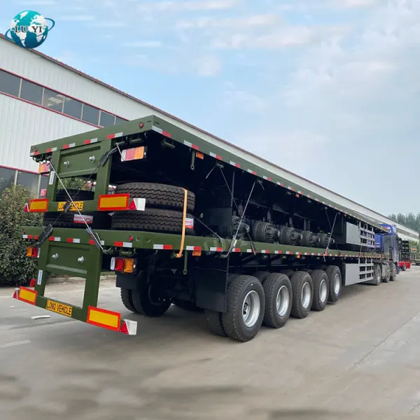 Army Green 5 Axle Flatbed Trailer