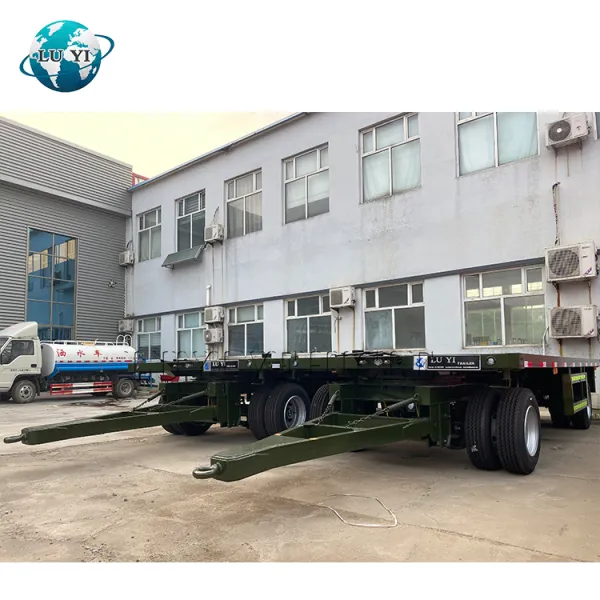 Drawbar Flatbed Semi Trailer
