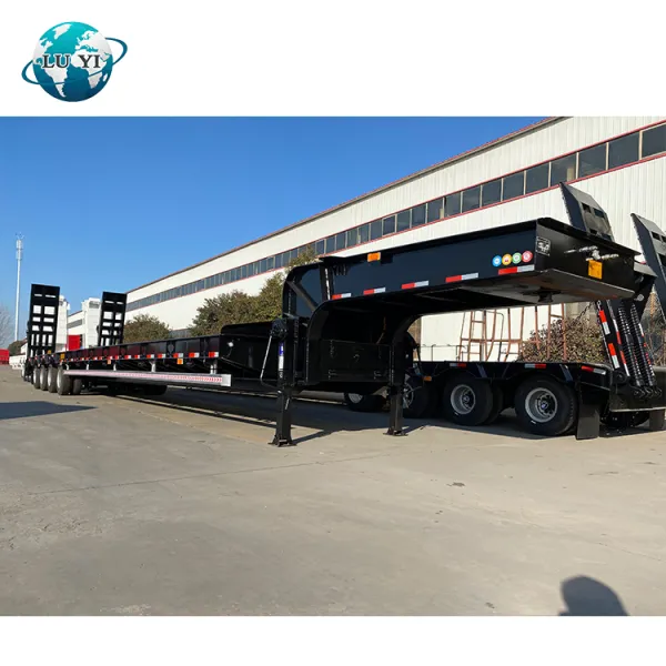 4 axle 80 ton 18m lowbed trailer