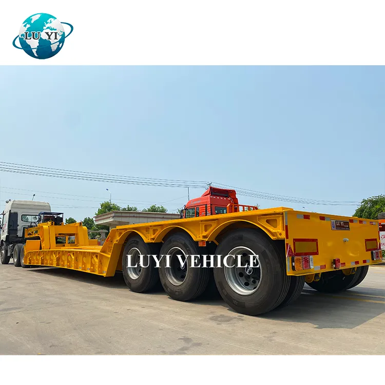 Gooseneck Semi Trailer| 100 Ton Lowbed Semi Trailer