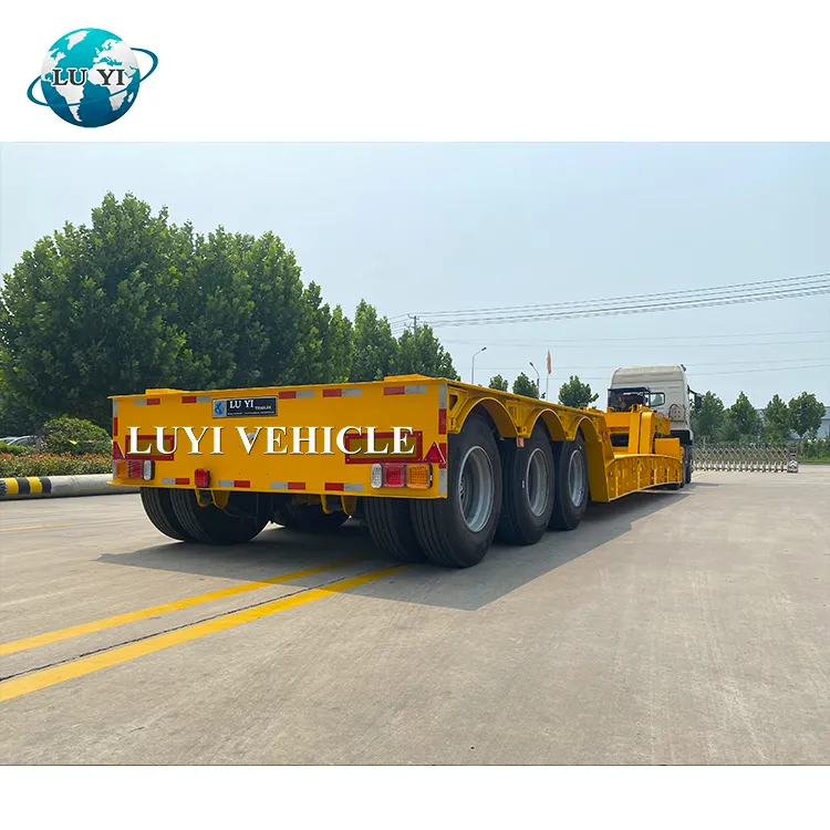 Gooseneck Semi Trailer| 100 Ton Lowbed Semi Trailer