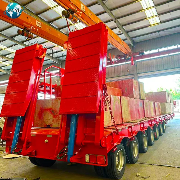 7 axle lowbed semi trailer