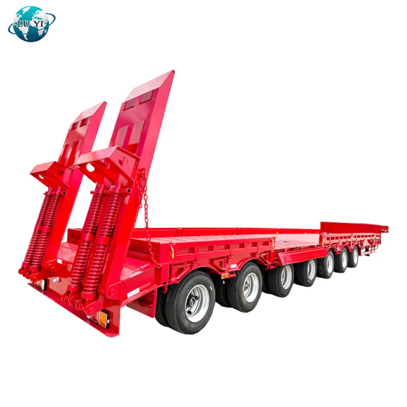 7 axle low bed semi trailer