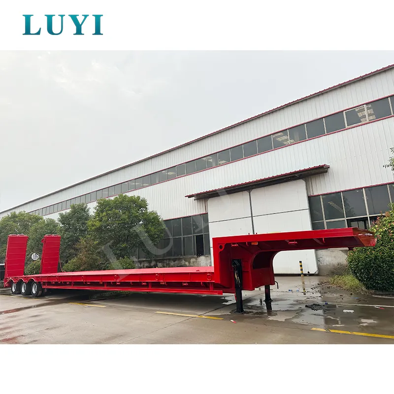 3 axle low bed semi trailer