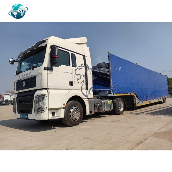 2 axle car carrier semi trailer