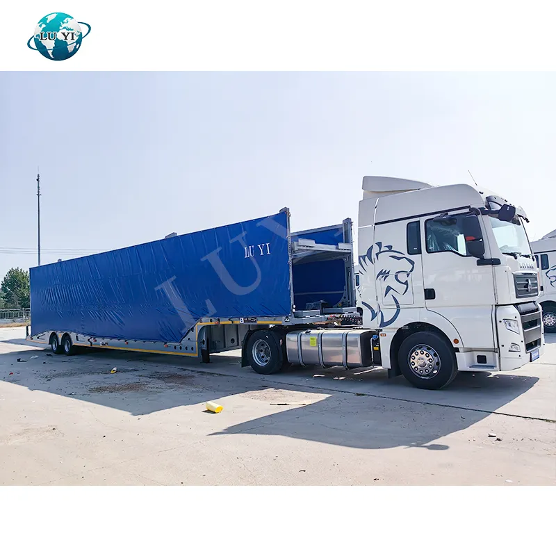 2 axle car carrier semi trailer