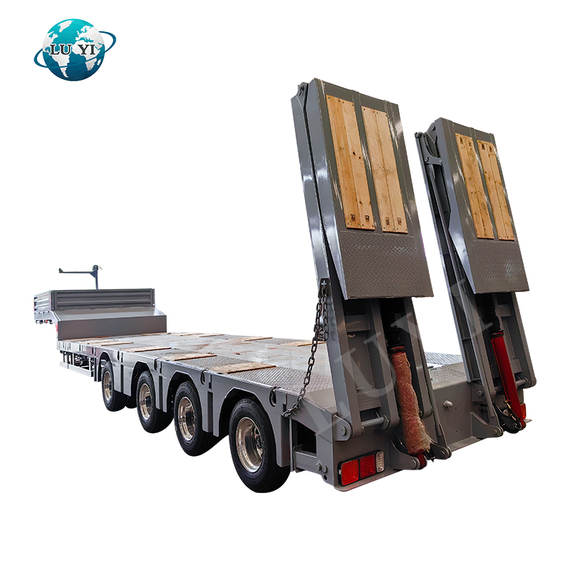 BPW axle low bed semi trailer