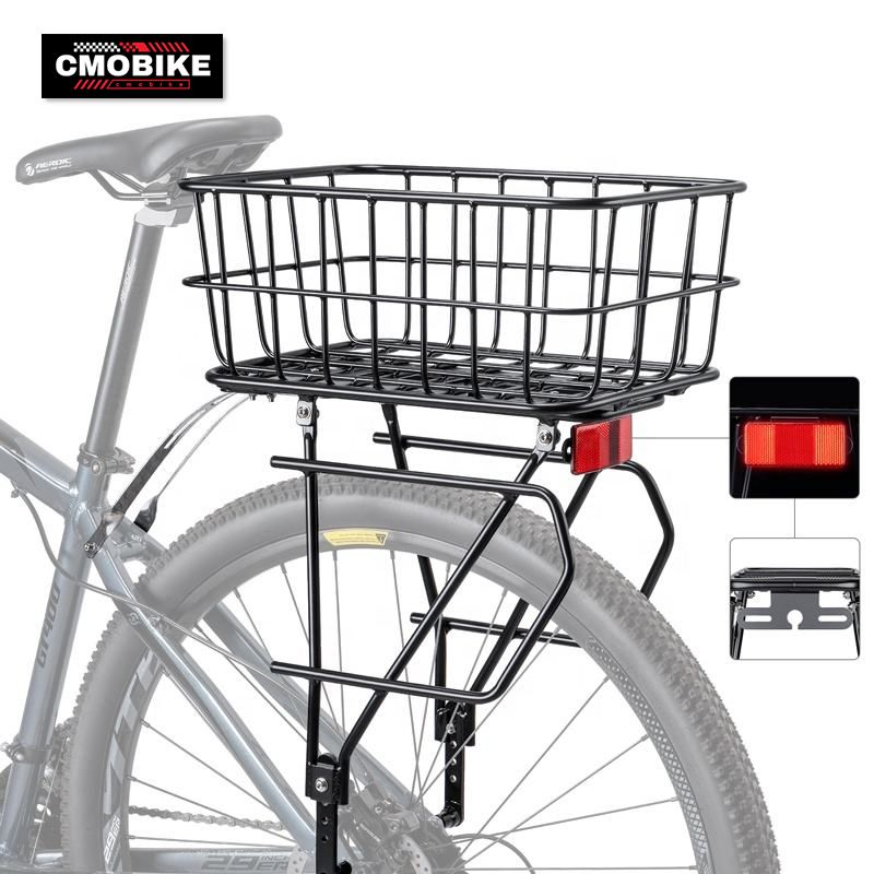 Adjustable Aluminum Bicycle Rear Carrier Rack for Luggage & Cargo Storage
