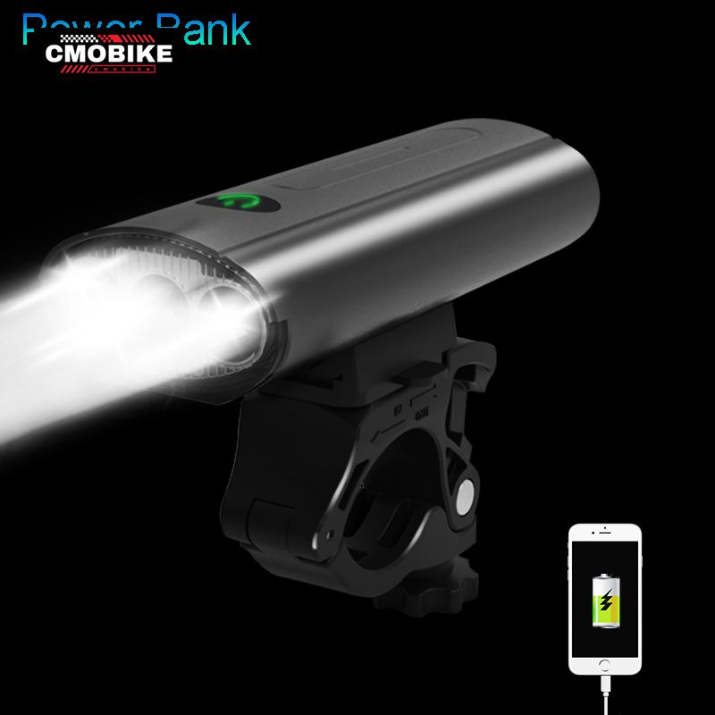 Rechargeable LED Bicycle Light with Power Bank - Customizable Cycling ...