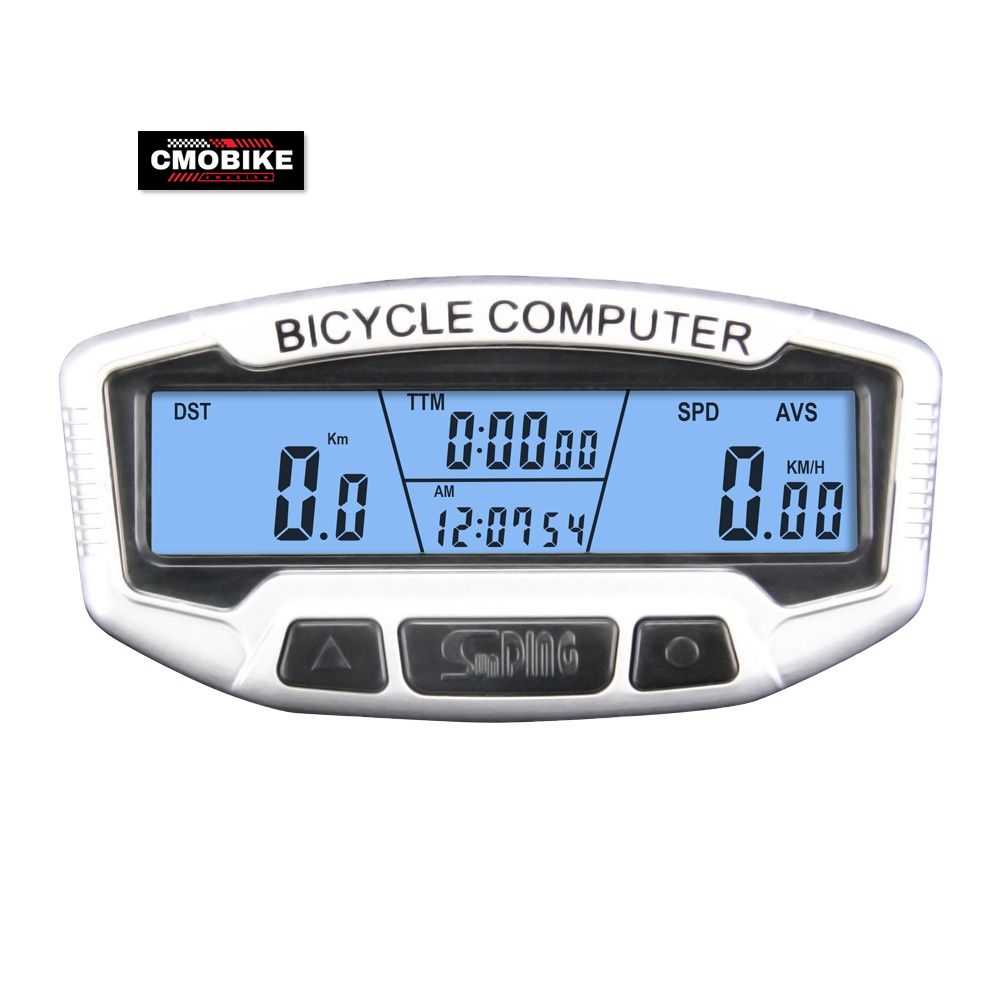 Compact LCD Speedometer for Electric Bikes - Large Screen Bicycle Computer