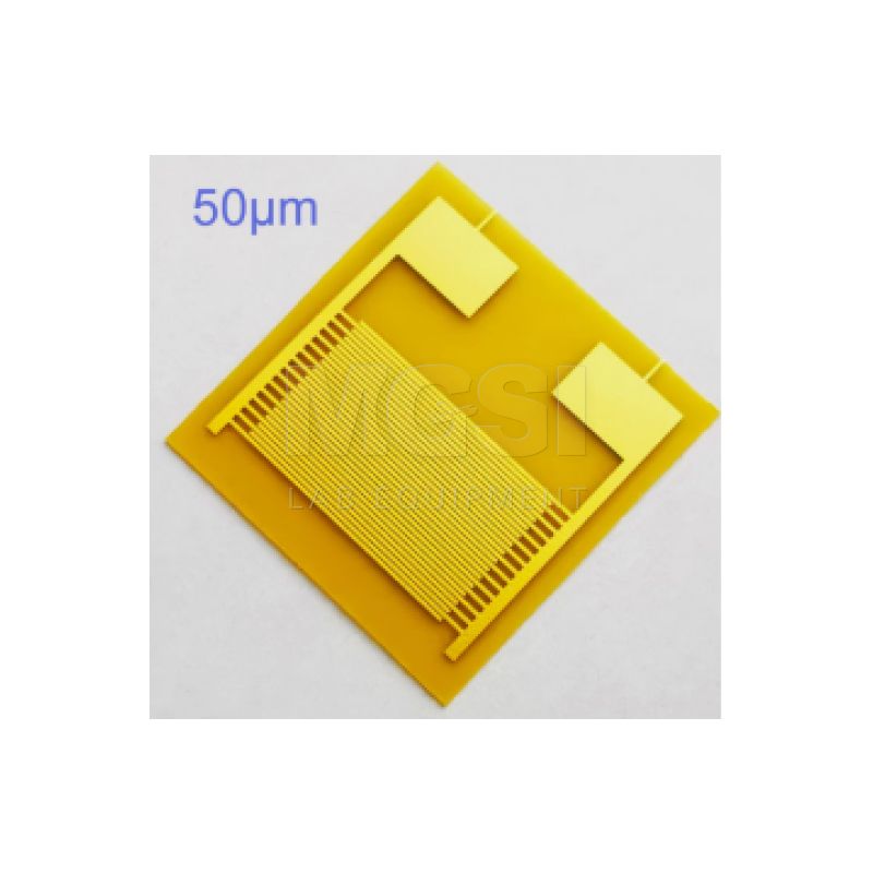 Flexible PI Cross-Finger Electrode IDE for Medical Gas 50μm