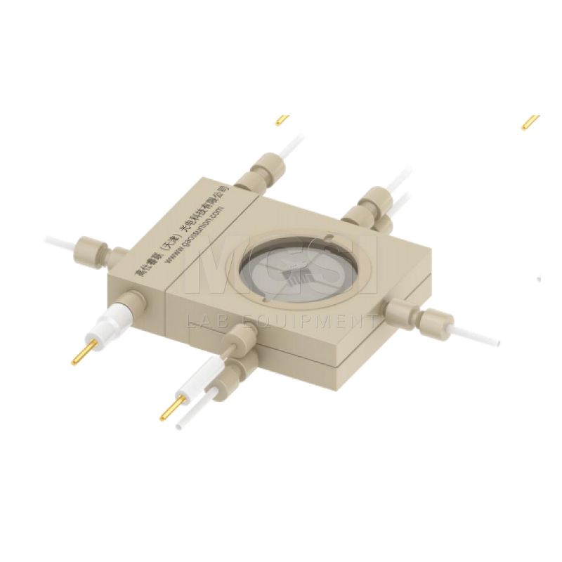 In-situ Raman spectroelectrochemical cell (gas diffusion-serpentine ...