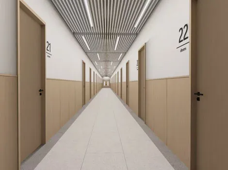 Campus Wood Grain Anti-collision Decorative Wall Panel