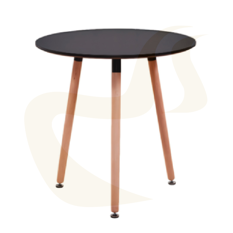 Stylish T-618 MDF Table with Wooden Legs for Indoor Décor