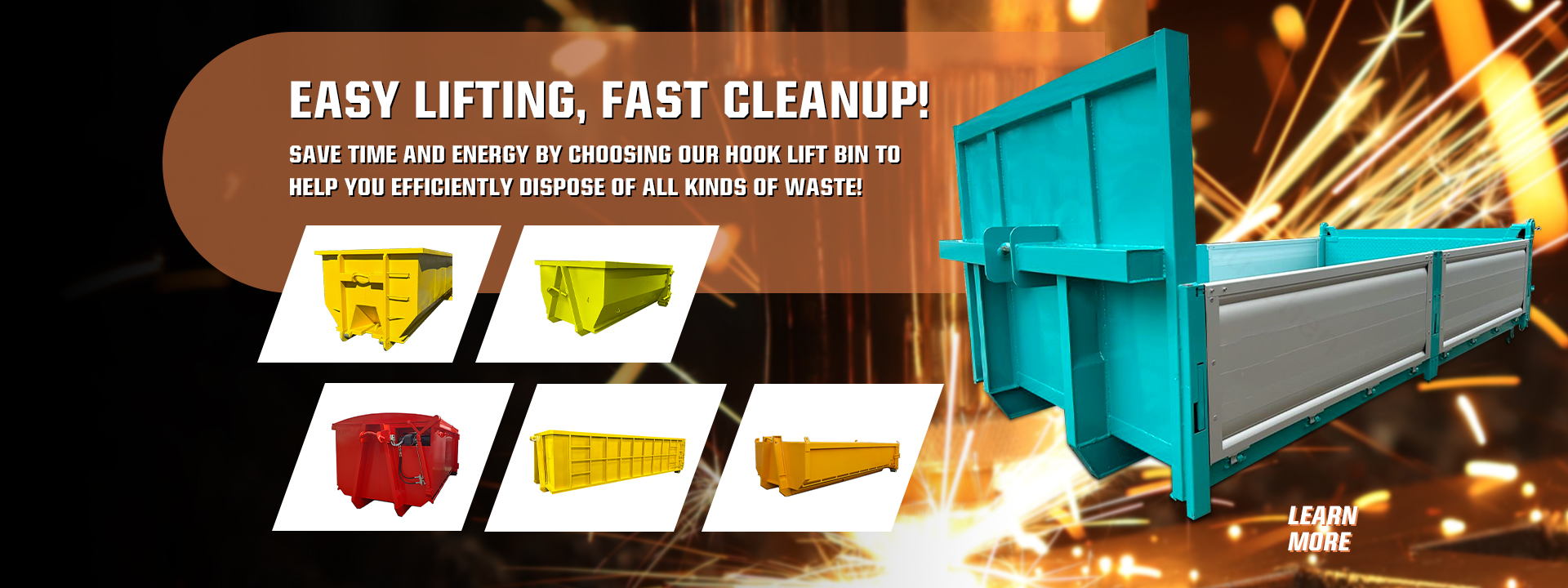 Hook Lift System, flexible loading and unloading, durable design