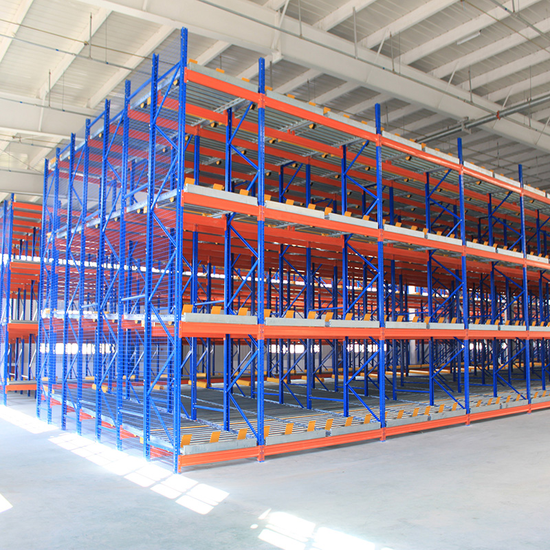 gravity flow rack, warehouse storage system, pallet racking