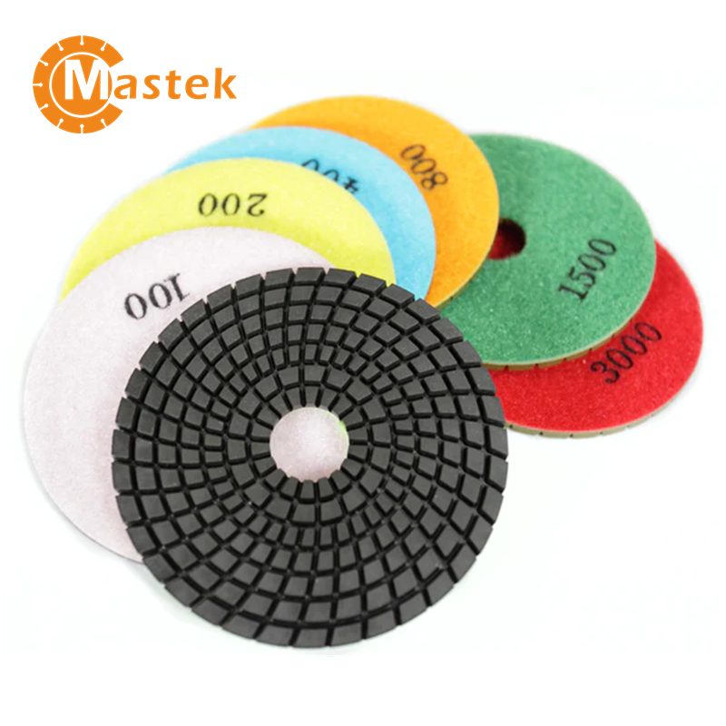 4'' Resin Flexible Diamond Polishing Pad Wet for Marble polishing