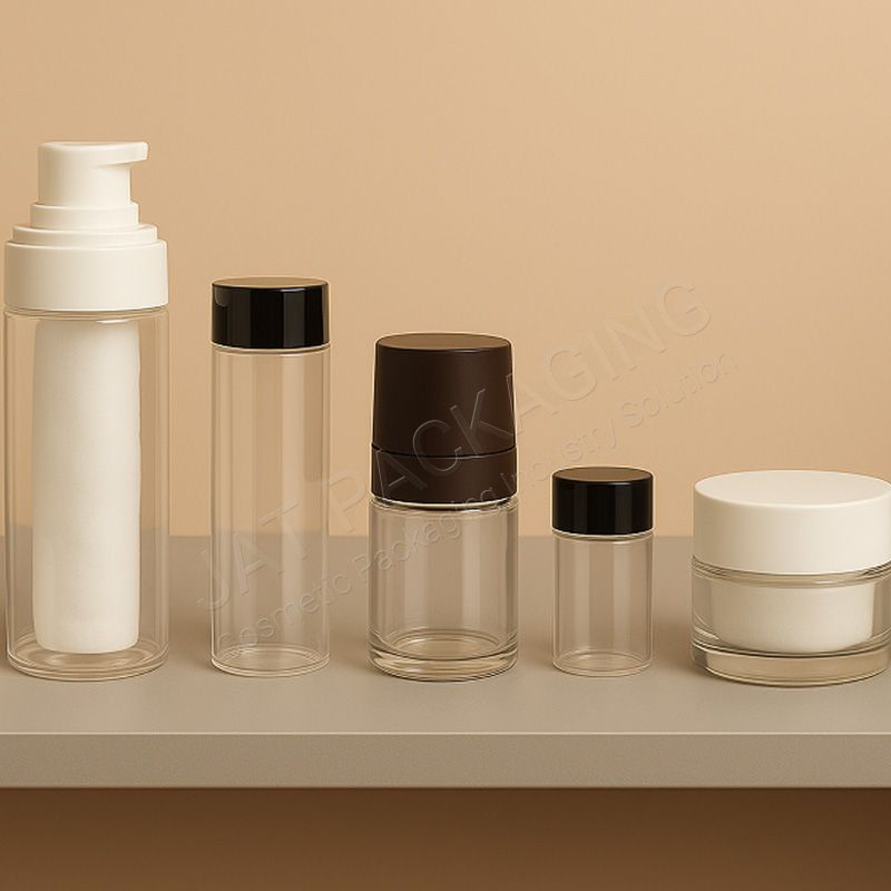 Refillable Airless Glass Bottles, Luxury Sustainable Packaging