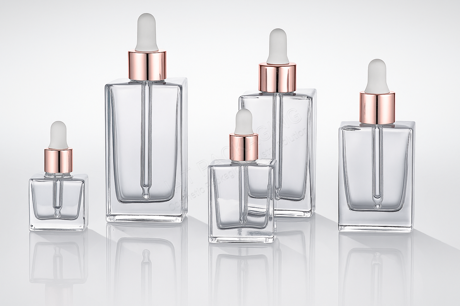 Flat Square Glass Dropper Bottle Series
