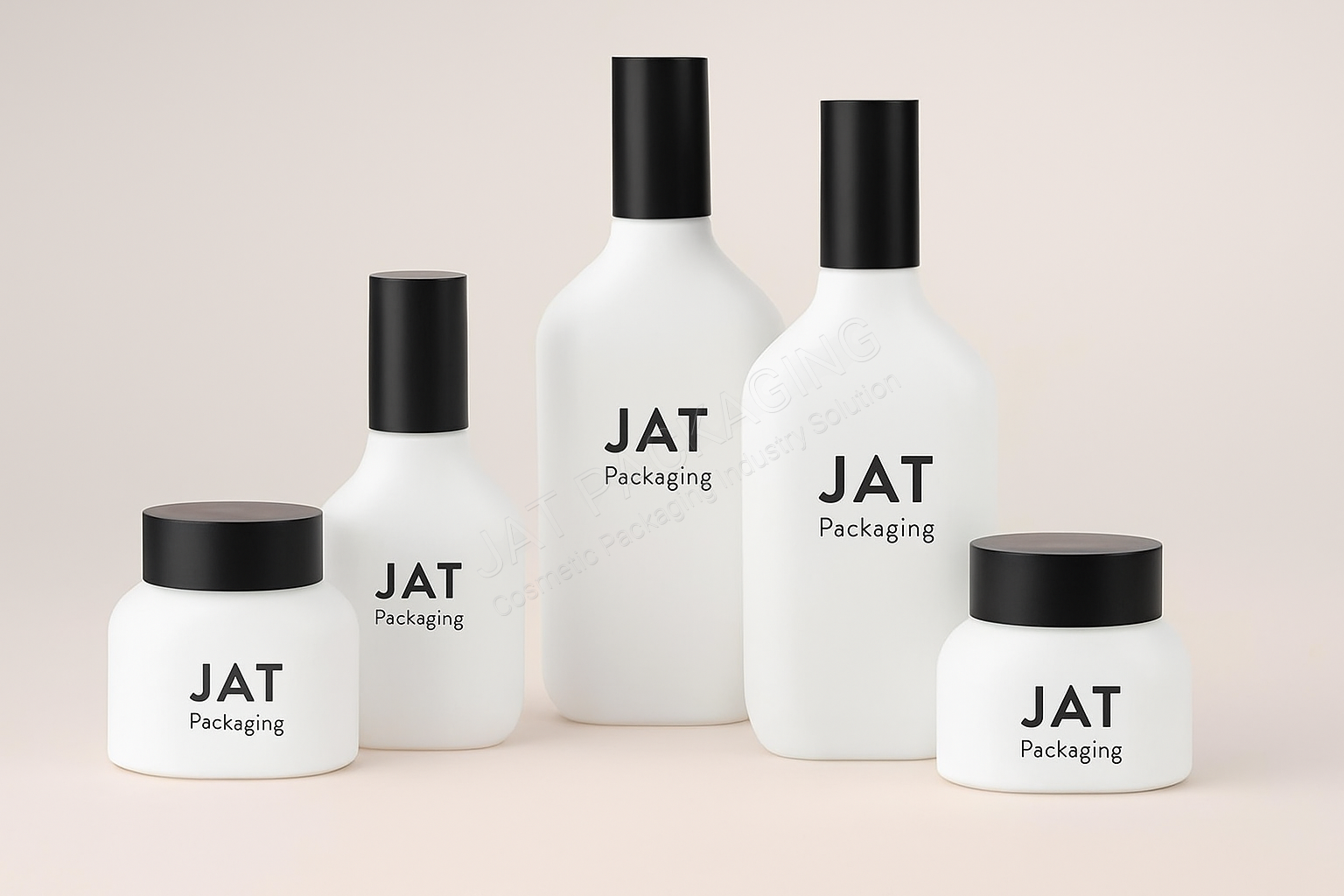 White Sculpted Cosmetic Packaging Series