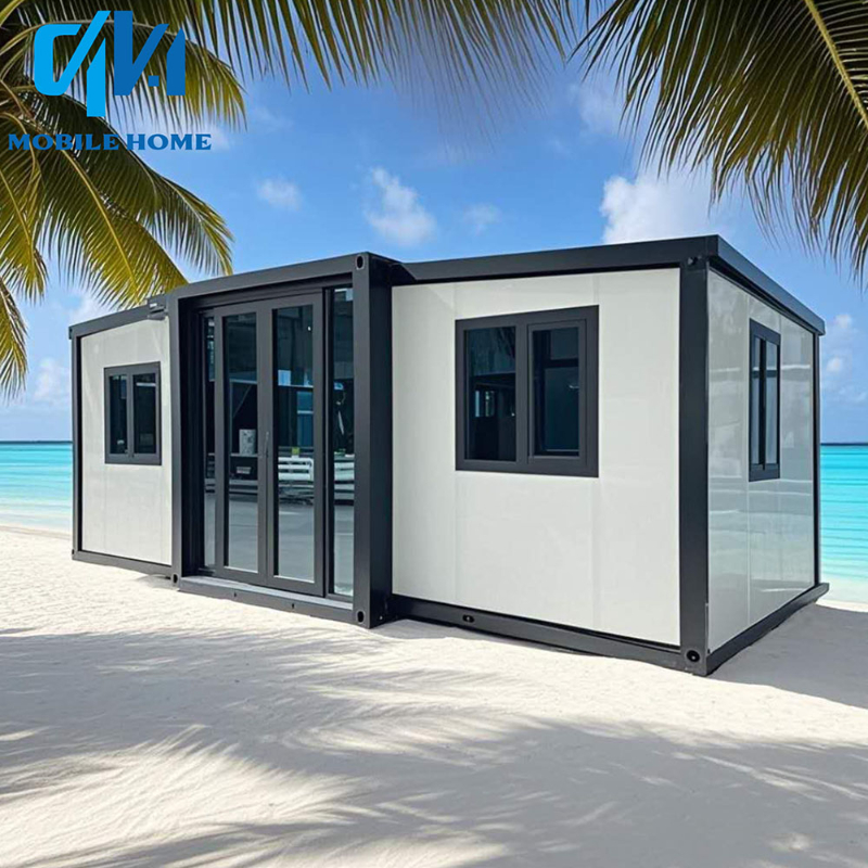 Double-wing expandable container house，It can be built quickly ...
