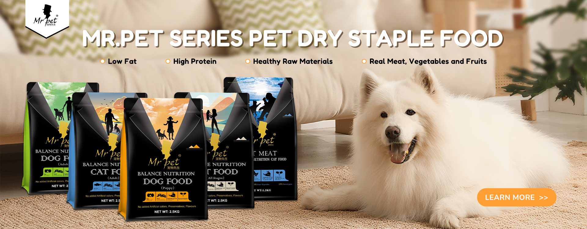 Crunchy & Nutritious Pet Dry Food for All Breeds, Oudi Pet Food
