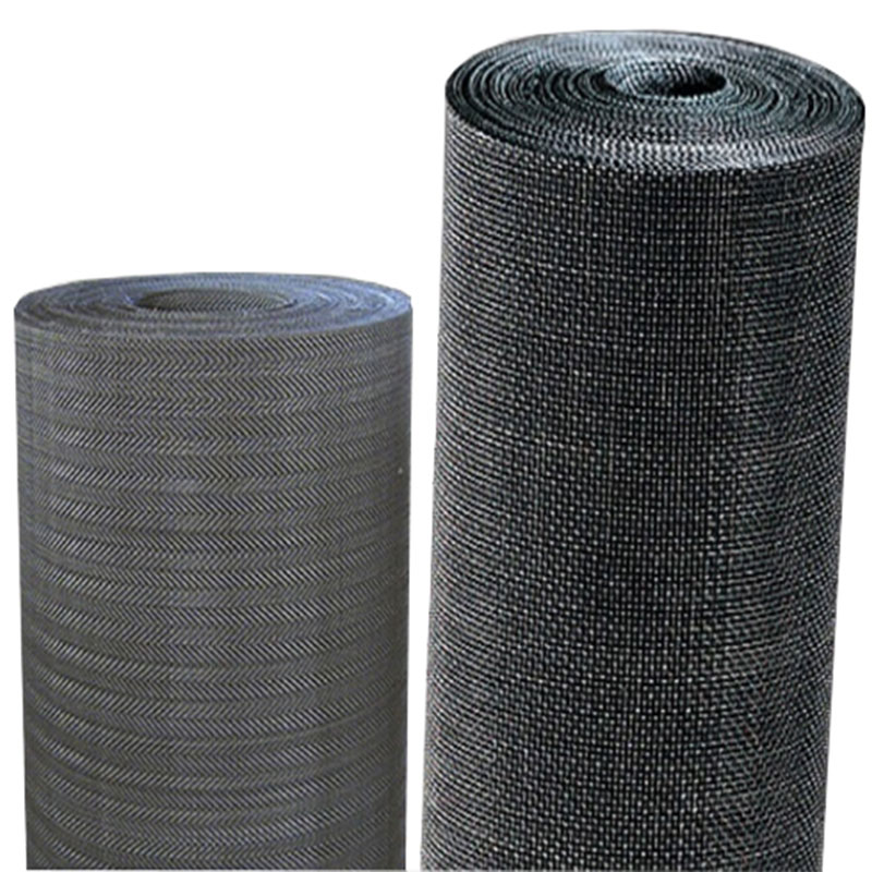 Black wire mesh supplied in rolls or cut filter discs.