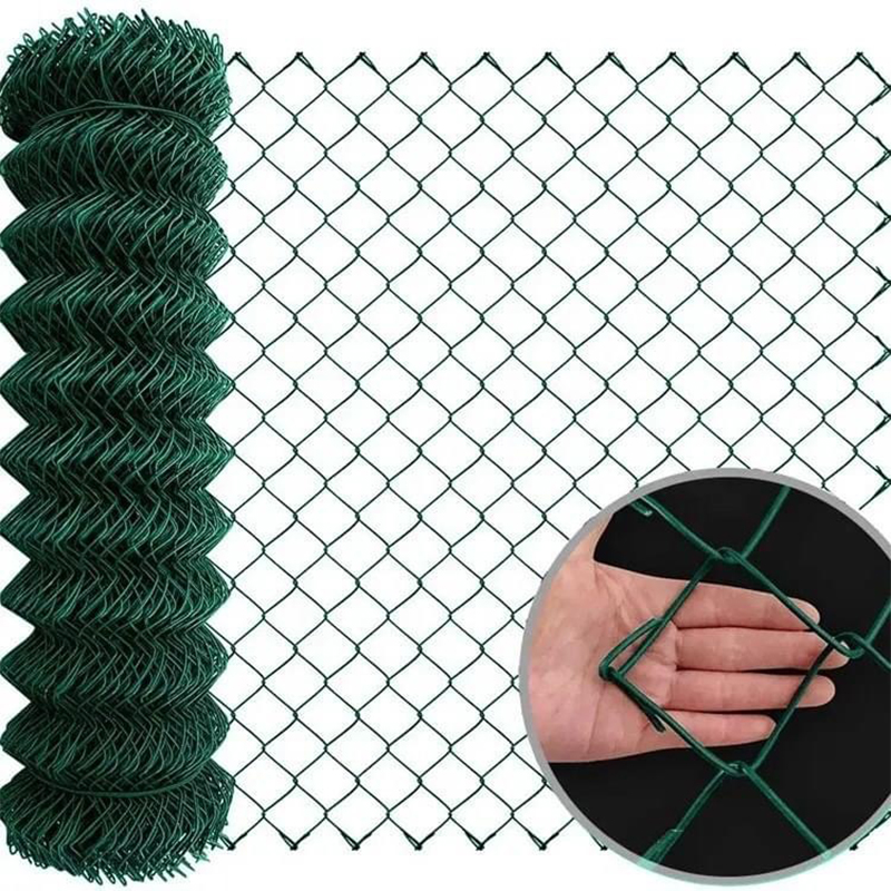 Green Vinyl-coated Chain Link Fence from China Qsource