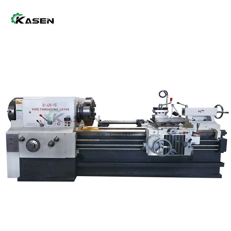 Large Bore Q1325 Metal Pipe Threader Lathe,threading pipe on a lathe