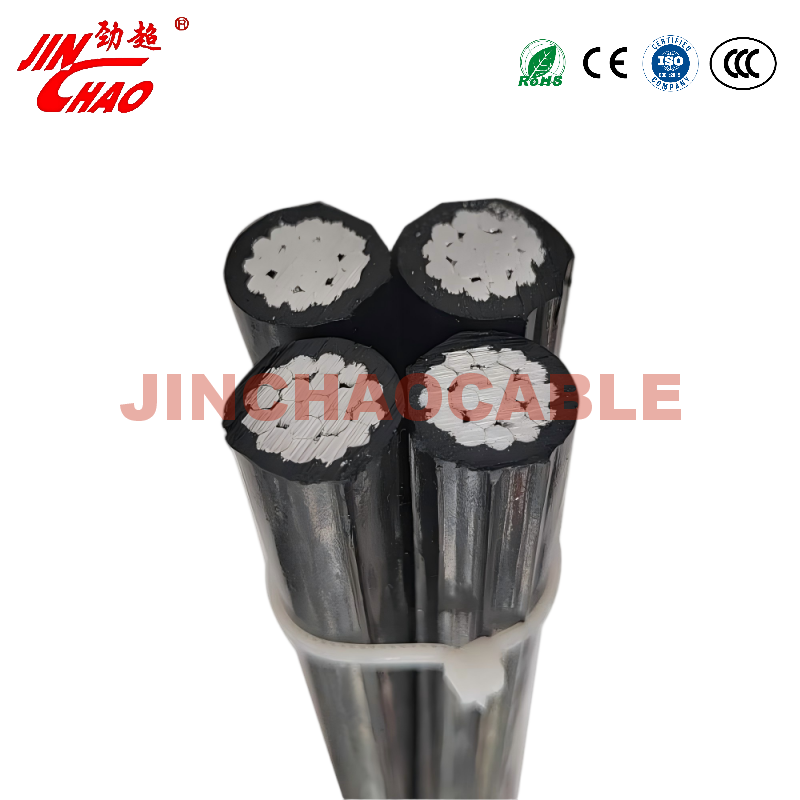 4-Core Insulated ABC Cable - Parallel Bundled Overhead.
