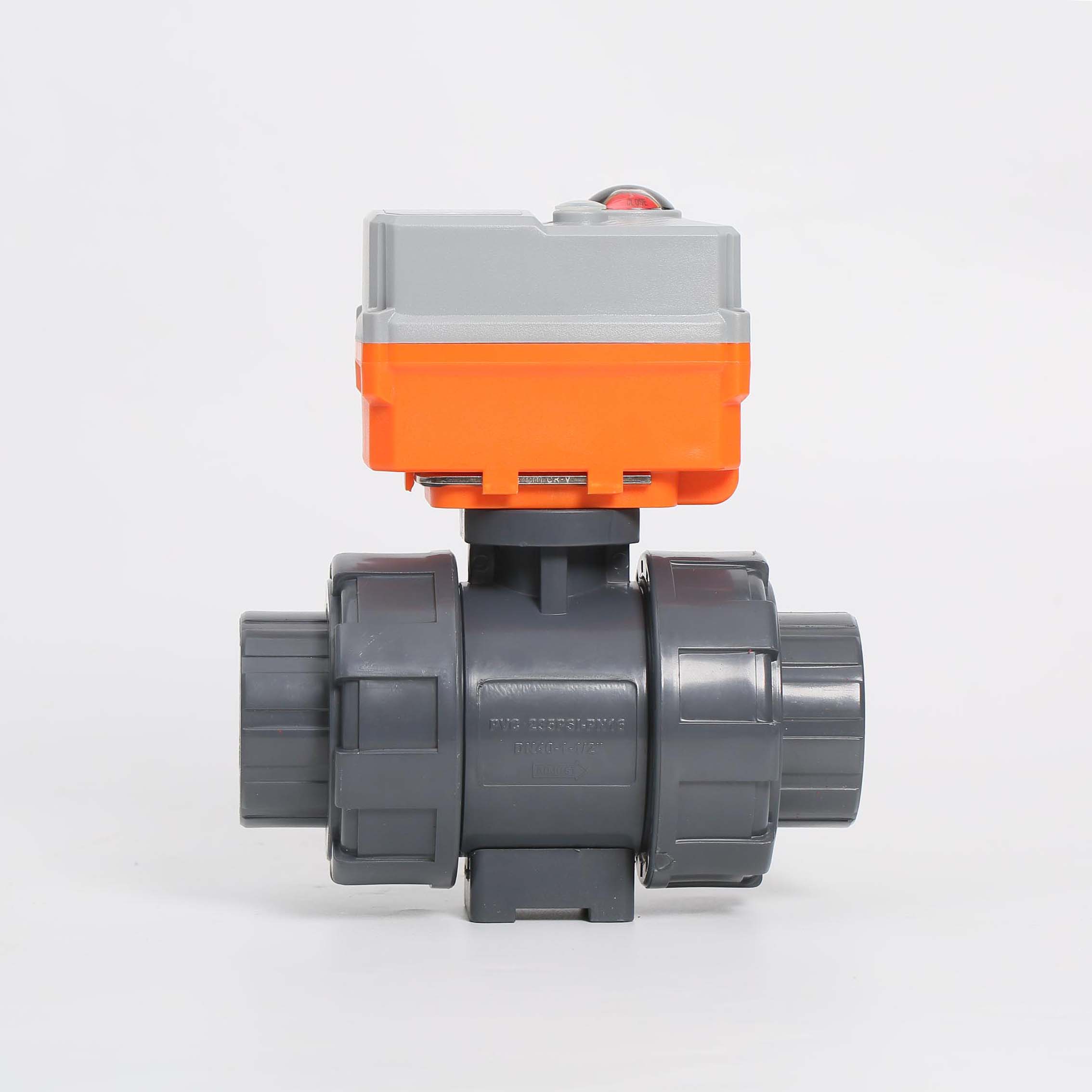 Compact Electric PVC Ball Valve with Double Union Ends | Q961F Type for ...