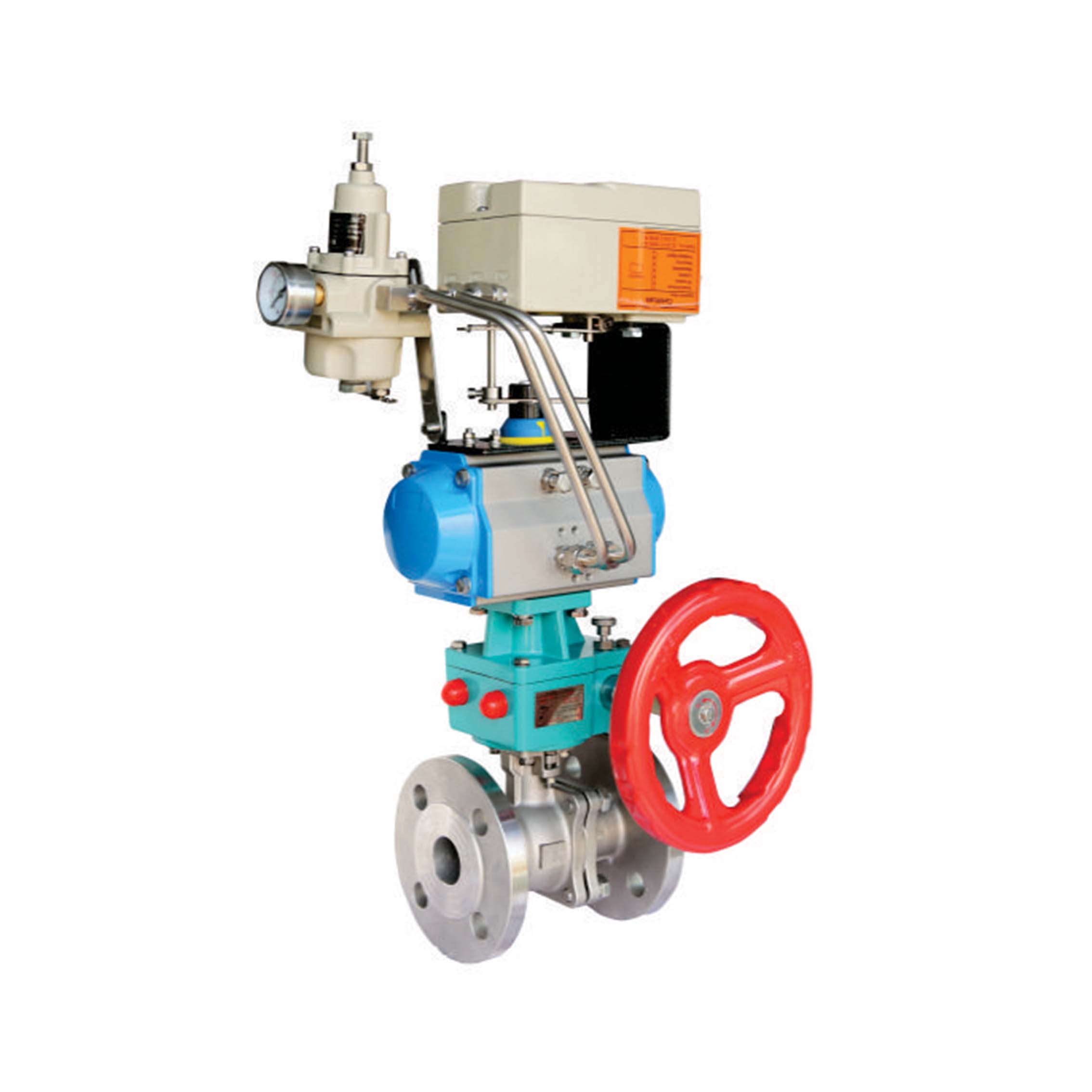Pneumatic Control Flanged Ball Valve | 304/316 Stainless Steel