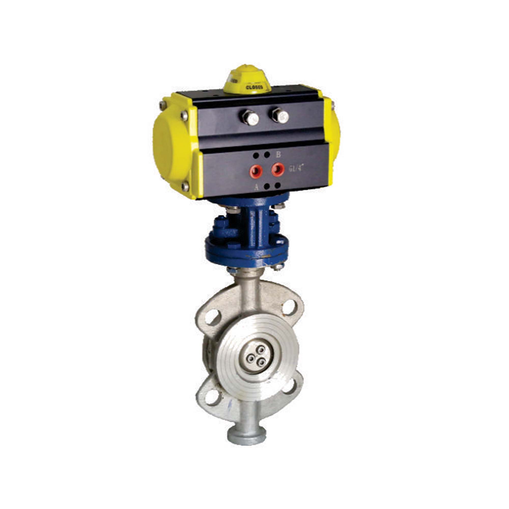 Pneumatic High Temperature Butterfly Valve | 600°C Metal Seal | Wafer ...