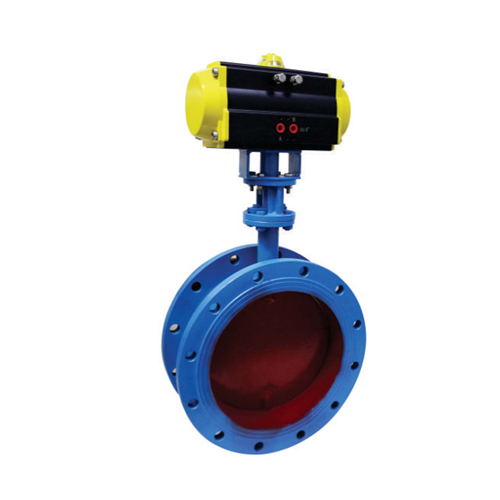 Pneumatic Flanged Ventilation Butterfly Valve | For Air Duct Systems ...