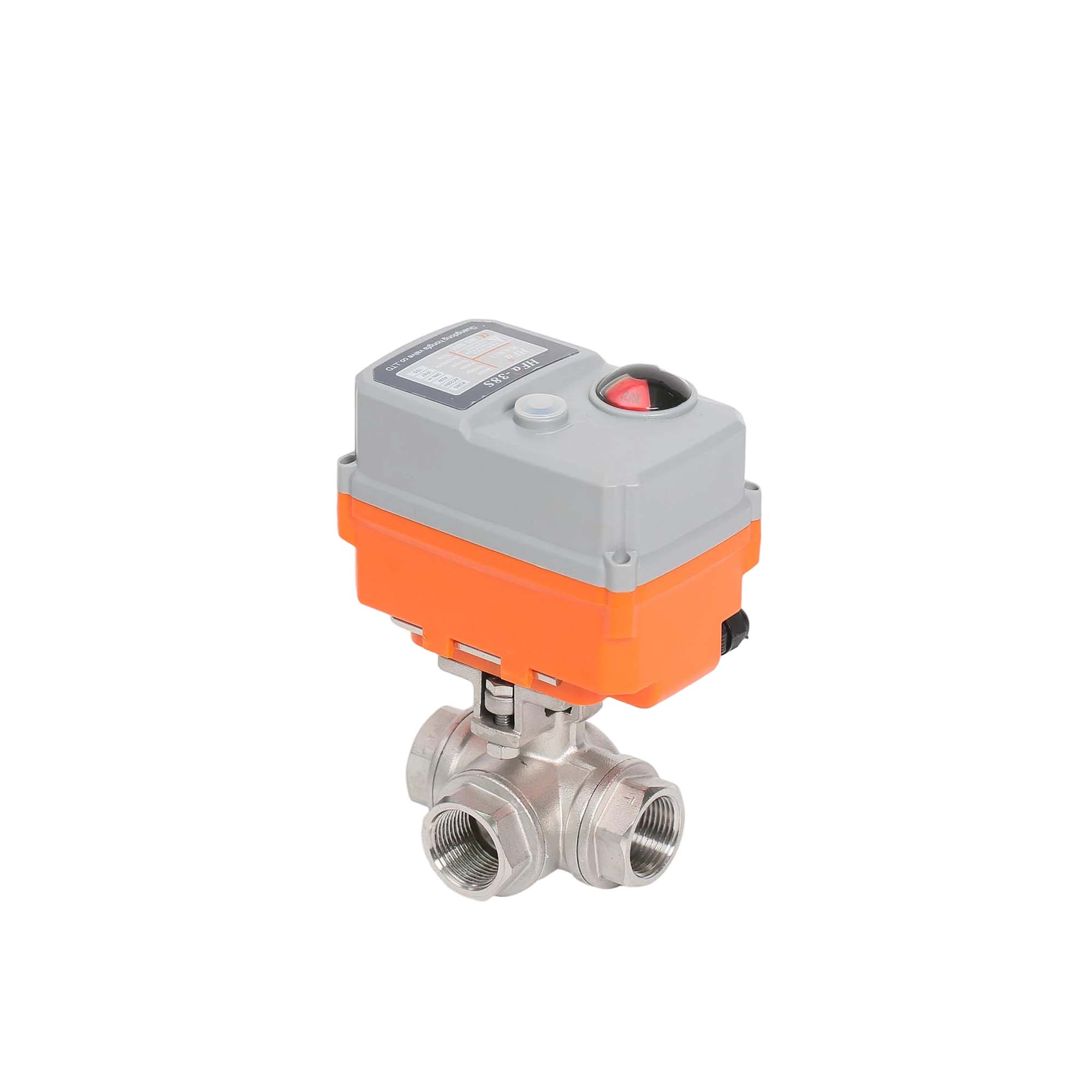 Internal Thread Three Way Ball Valve - T Port Design.