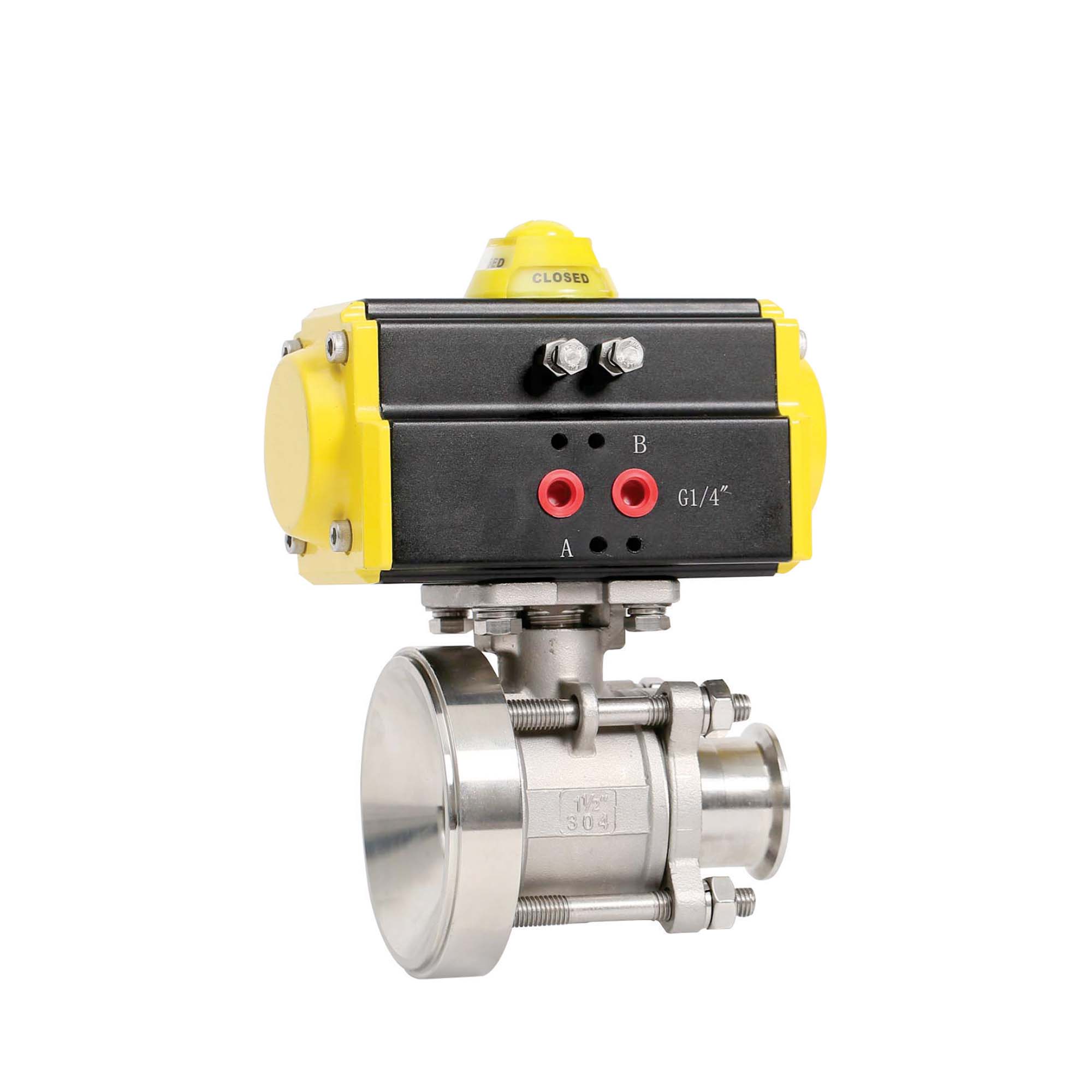 Pneumatic Quick-Release Discharge Ball Valve | 304/316L Stainless Steel ...