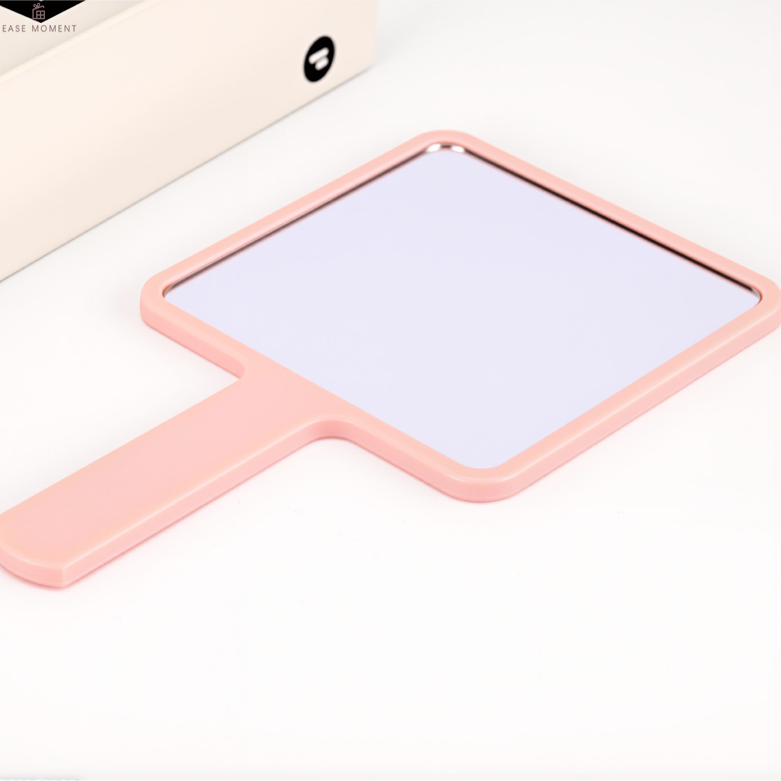 Minimalist Square Portable Handle Makeup Mirror - Lightweight Vanity Mirror