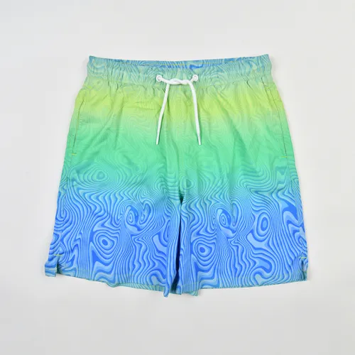 Gradient Ocean Print Board Shorts
